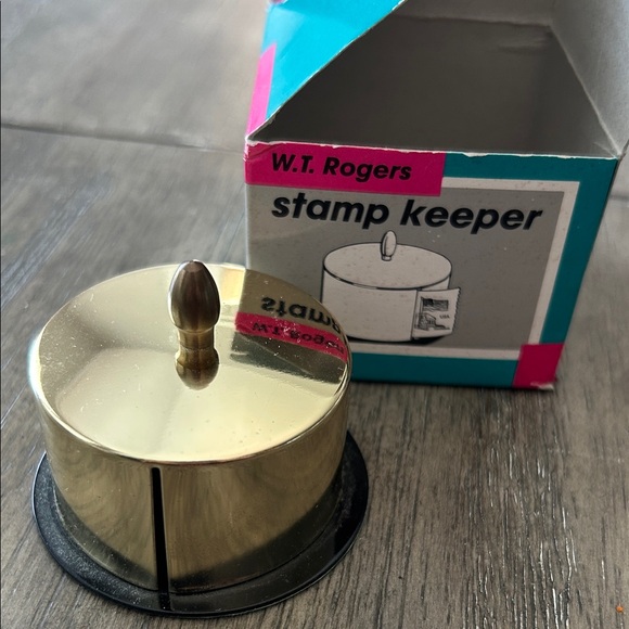 Accents | Vintage Stamp Keeper Gold | Poshmark